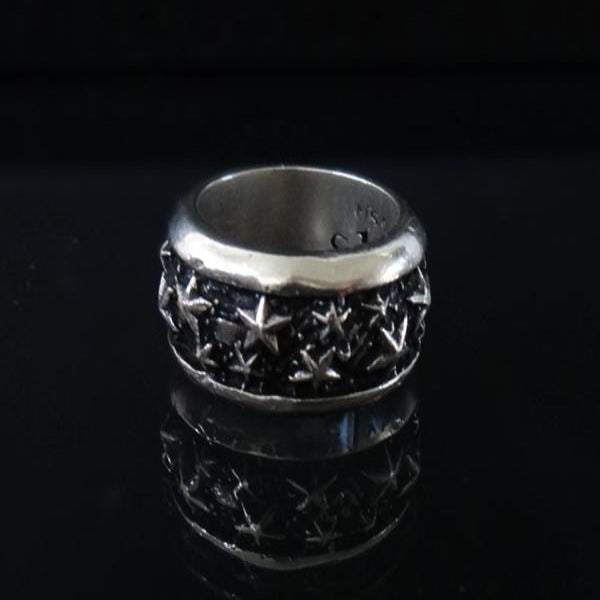 Custom Biker Star 925 Sterling Silver Ring | Custom Biker Jewelry